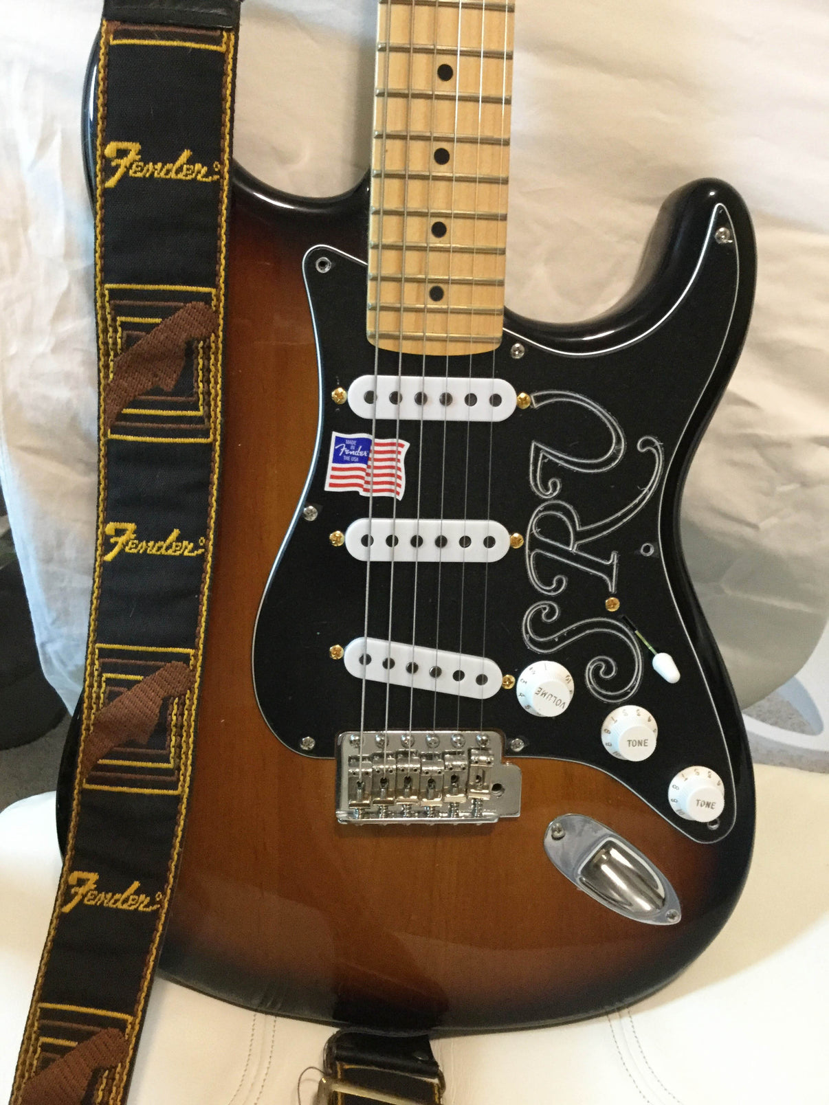 Genuine Fender Stratocaster SRV Pickguard Custom Hand Wound SRV #1 Pic ...